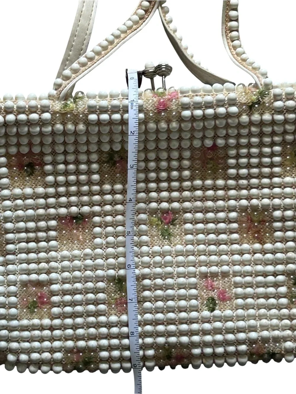 Grandee Bead | Bags | 94s 50s Vtg Grandee Bead Bead Purse Pink Flowers ...